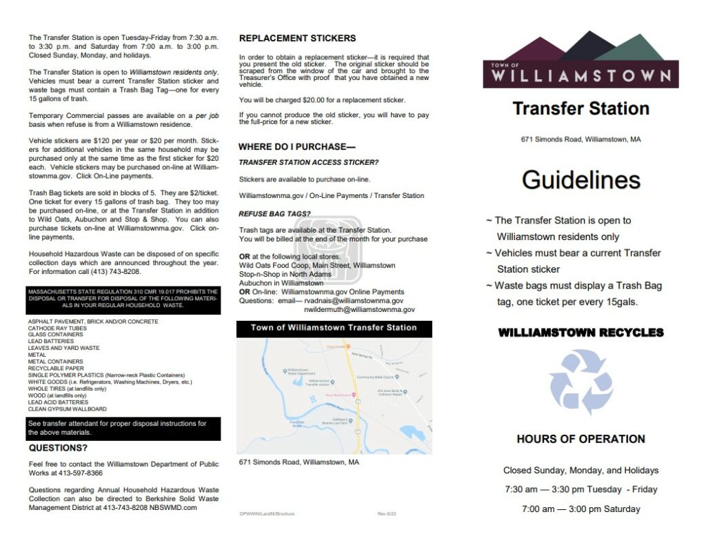 TRANSFER STATION – Williamstown
